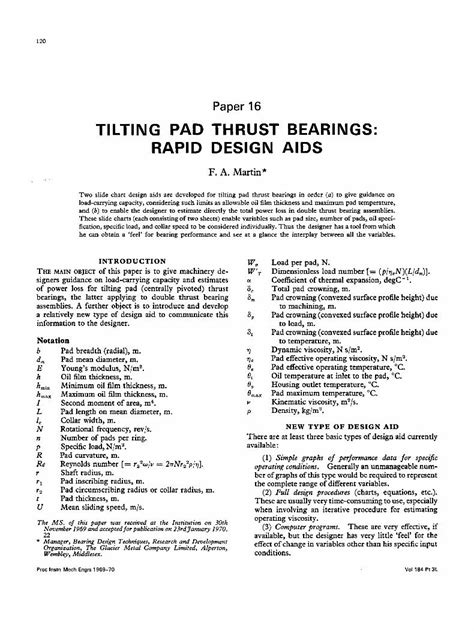Pdf Tilting Pad Thrust Bearings Rapid Design Aids Dokumen Tips
