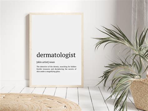 Dermatologist T Dermatologist Definition Wall Print Funny