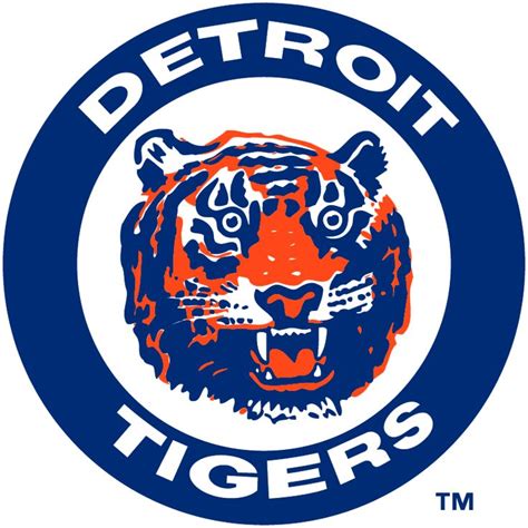 Detroit Tigers Primary Logo 1964 1993 A Tiger Head In A Navy Ring With Detroit Tigers In