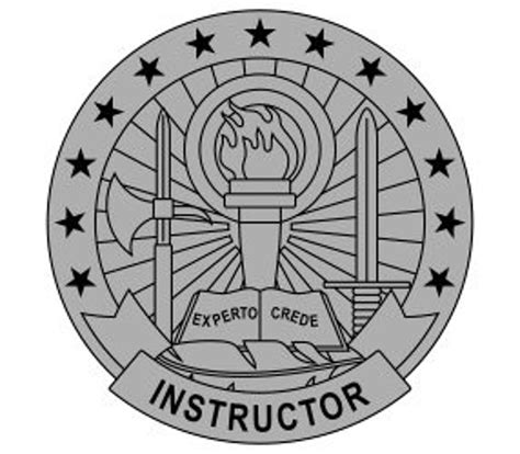 Us Army Basic Instructor Identification Badge Vector Files Dxf Eps Svg