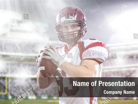 Footballer American One Quarterback PowerPoint Template Footballer