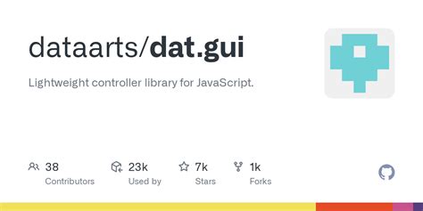 Releases Dataarts Dat Gui Github