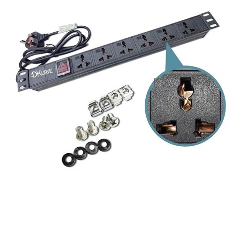 Buy Dkurve 6 Way Horizontal Universal Socket Power Distribution Unit Uk Type For Rack Server