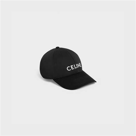 Celine Baseball Cap In Cotton Black Celine