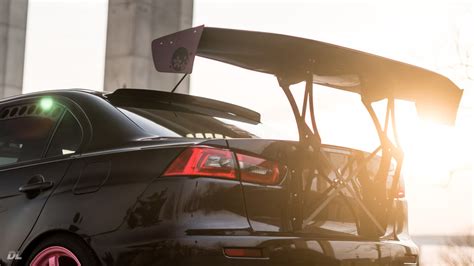 Trunk Back Mount Wing For 08 15 Mitsubishi Evo X Lancer Battleaero