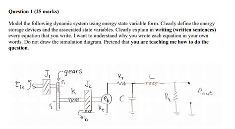 solved model the following dynamic system using energy state