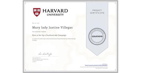 Mary Lady Justine Villegas On Linkedin Completion Certificate For How To Set Up A Facebook Ads