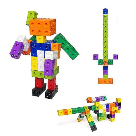 100pcs Mathematics Linking Cubes Numberblocks Interlocking Multilink