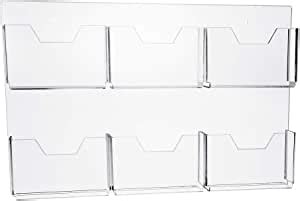 Source One Multiple Pocket Deluxe Clear Postcard Holder Display Wall