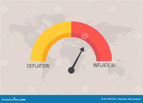 Global Deflation And Inflation Gauge Finding A Financial And Economic Balance Stock Vector