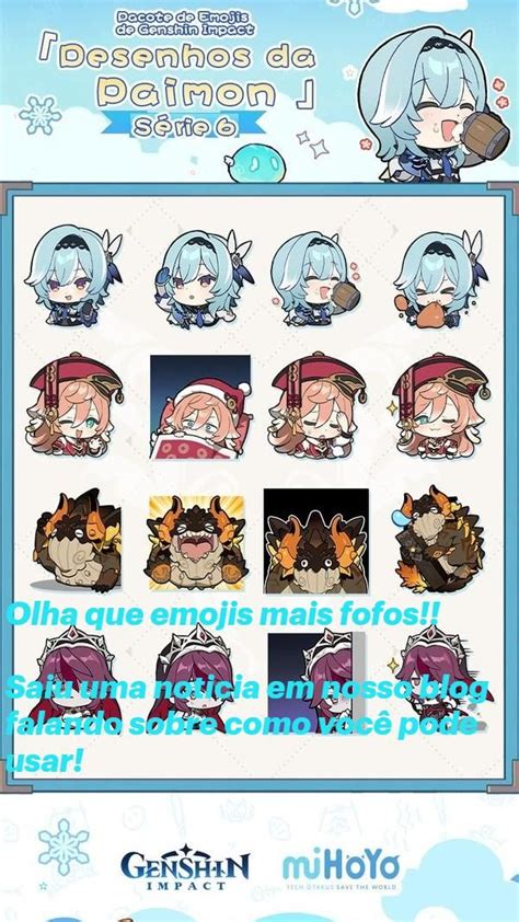 Genshin Impact Novos Emojis Chibis Lan Ados Emojis Not Cia Uma Noticia