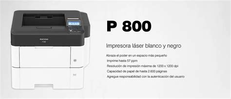 Impresora Ricoh P 800 External Market