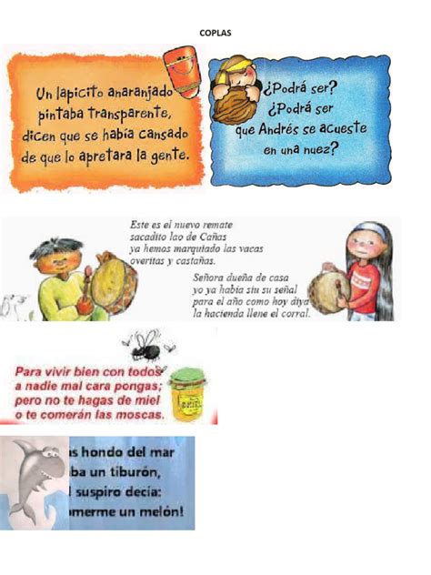 Coplas Divertidas Para Niños Pdf