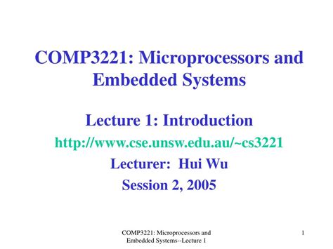ppt comp3221 microprocessors and embedded systems powerpoint presentation id 698169