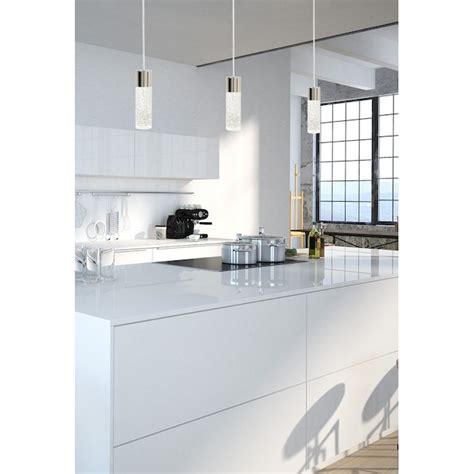 Origin 21 Dunwynn Polished Nickel Moderncontemporary Seeded Glass