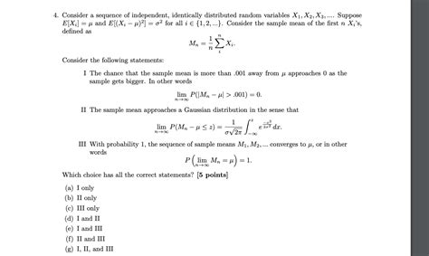 solved 4 consider a sequence of independent identically
