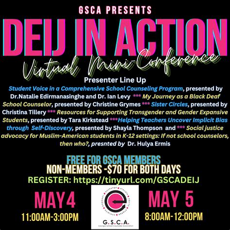 Deij In Action Virtual Mini Conference Georgia School Counselor Association