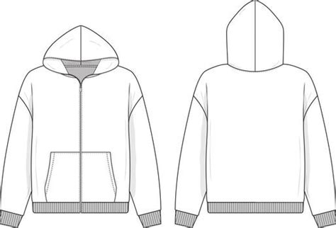 Zip Up Hoodie Mock Up Vector Art Icons And Graphics For Free Download