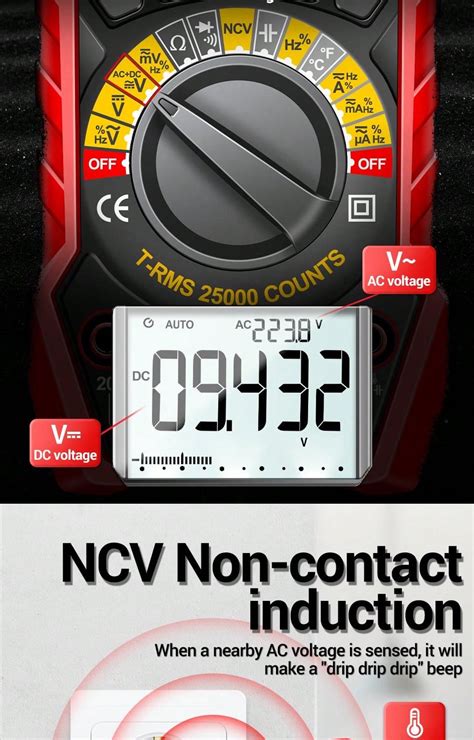 ANENG SZ20 Industrial High Precise 25000 Counts Autorange Car ...