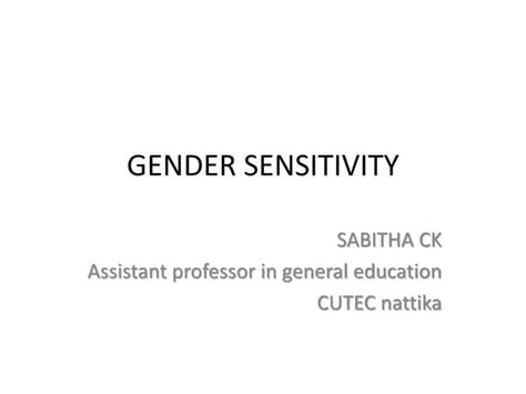 Gender Sensitivity Pptx