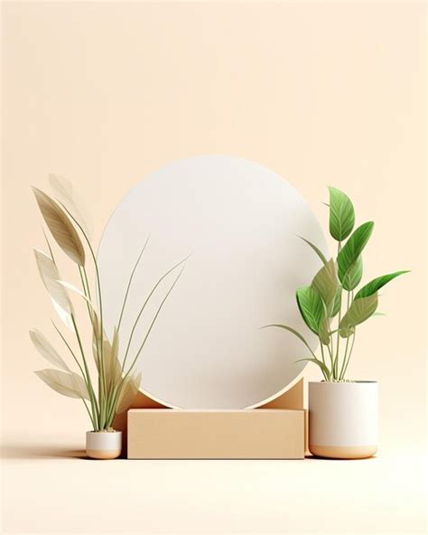 A Planter With A White Background And A White Oval Shaped Object With A