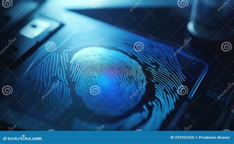 Fingerprint On Login Screen Stock Illustration Illustration Of Secret Recognize