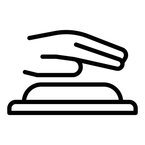 Scan Palm Identity Icon Outline Vector Hand Print Vector Art At Vecteezy