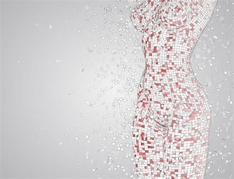 Premium Vector 3d Female Body From Square Polygons