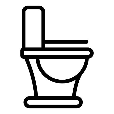 Icône De Toilette à La Maison Style De Contour 15910286 Art Vectoriel