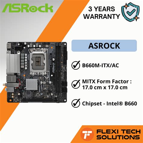 ASROCK B660M-ITX/AC 12th Gen Intel® Core™ Processors LGA1700 ...