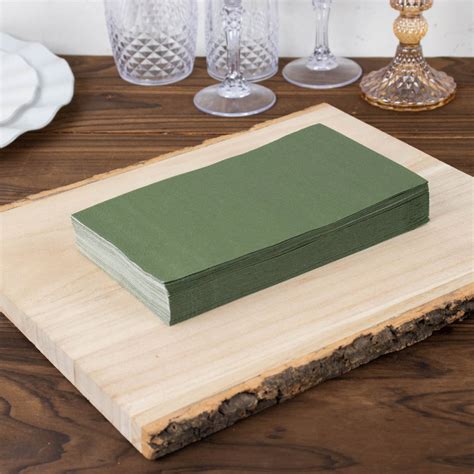 50 Pack 2 Ply Soft Olive Green Paper Napkins