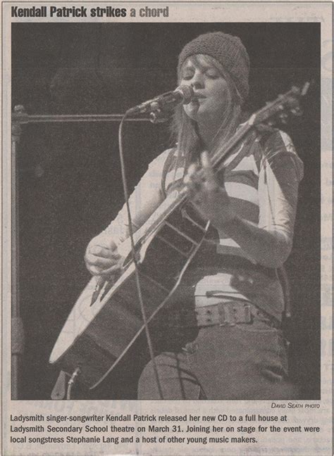 Kendall Patrick Strikes A Chord Kendall Patrick