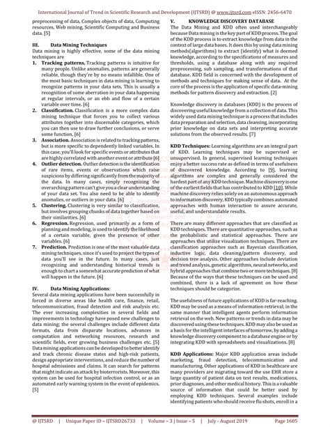 Applications Techniques And Trends Of Data Mining And Knowledge