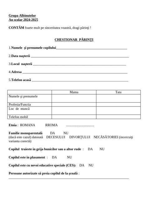 Chestionarparintiharnice2016 Pdf