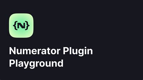 Numerator Plugin Playground Figma