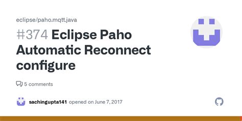 Eclipse Paho Automatic Reconnect Configure Issue 374 Eclipse Paho