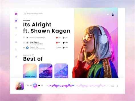 Music Player Web Landing By Lazy Kar For Lazyinterface Ui Ux Team On