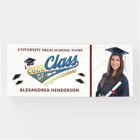 Graduate Graduation Class Photo Congratulations Banner Zazzle