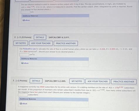 Solved The Dye Dilution Method Is Used To Measure Cardiac