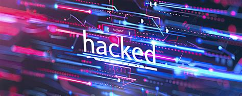 Glowing Digital Data Background With Text Hacked Text Hacked Glowing