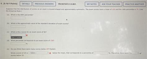 [solved] Suppose That The Distribution Of Scores On An Exa