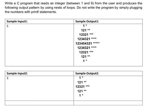 Solved Write A C Program That Reads An Integer Between 1