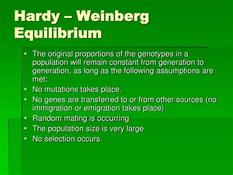 Ppt Hardy Weinberg Equilibrium Powerpoint Presentation Id 577882