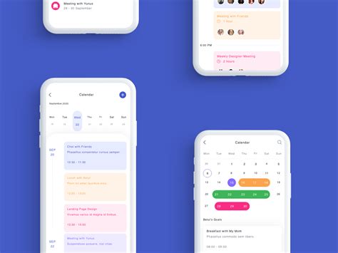 Calendar App UI Behance