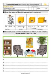 Evaluation Géométrie CE Bilan et controle corrigé pdf à imprimer