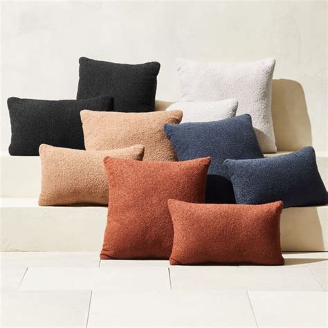 Silves Modern White Boucle Outdoor Throw Pillow 20 Reviews Cb2 In
