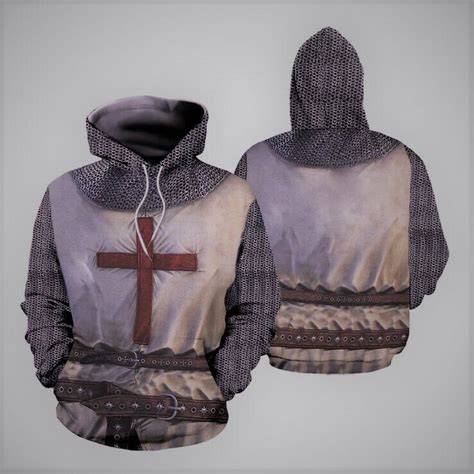 Medieval Crusader Cross Knights Templar Armor Sweater Sweatshirt