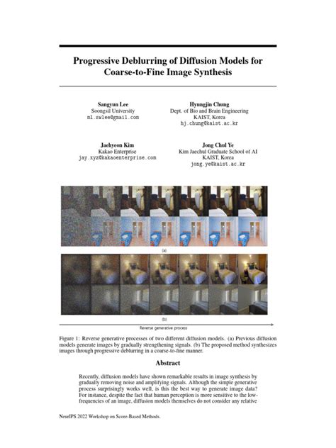 Progressive Deblurring Of Diffusion Models For Coarse To Fine Image Synthesis Pdf Stochastic
