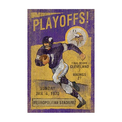 Nfl Minnesota Vikings Vintage Wall Art Americangamingsupply