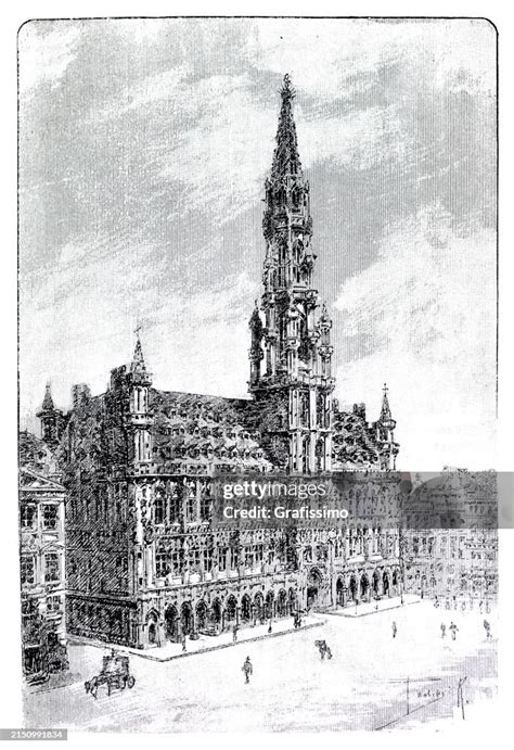 Brussels City Hall 1897 High Res Vector Graphic Getty Images